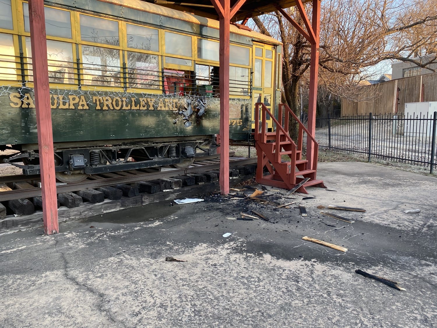 PHOTOS: Sapulpa’s historic trolley damaged in overnight fire – Sapulpa ...