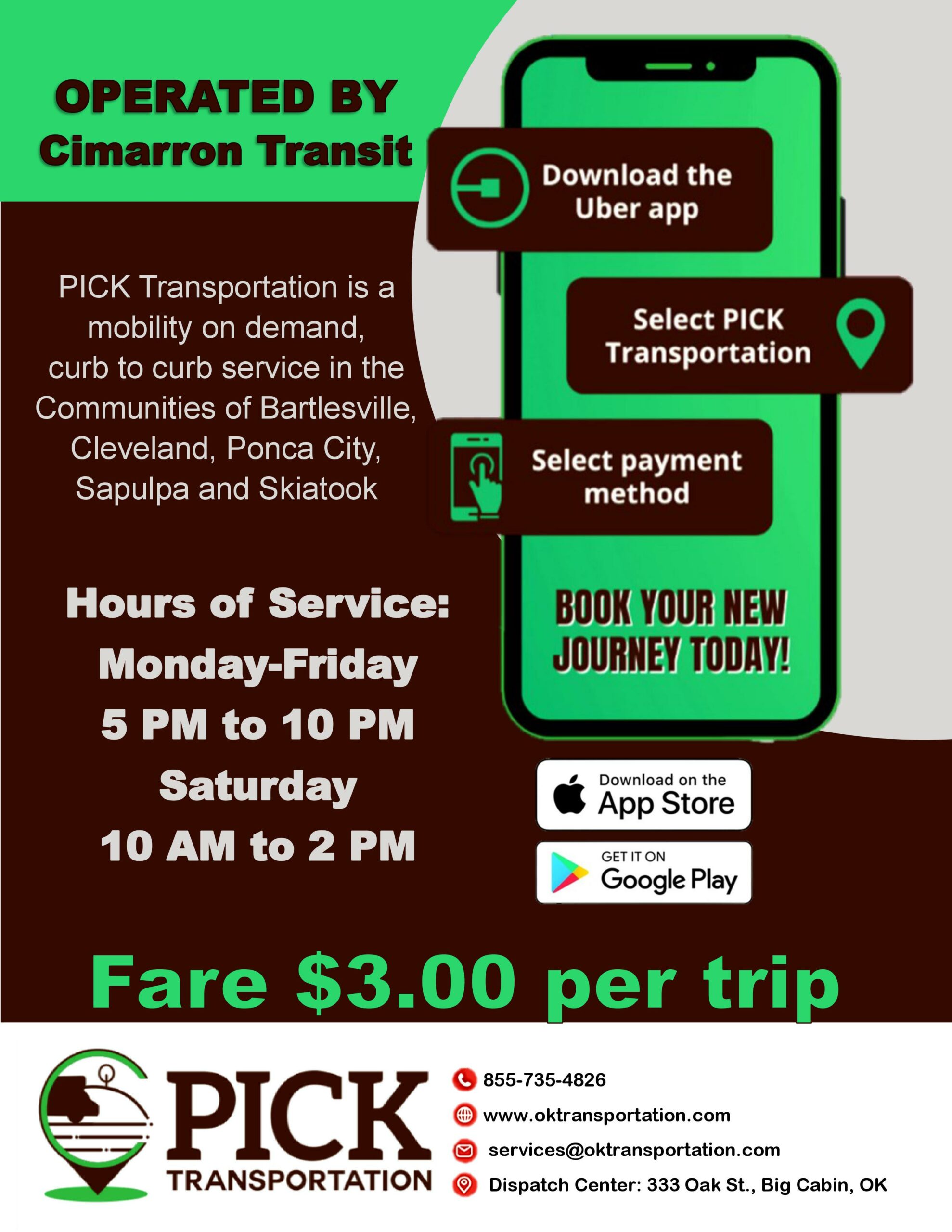 Cimarron Transit providing on-demand public transportation via Uber App ...