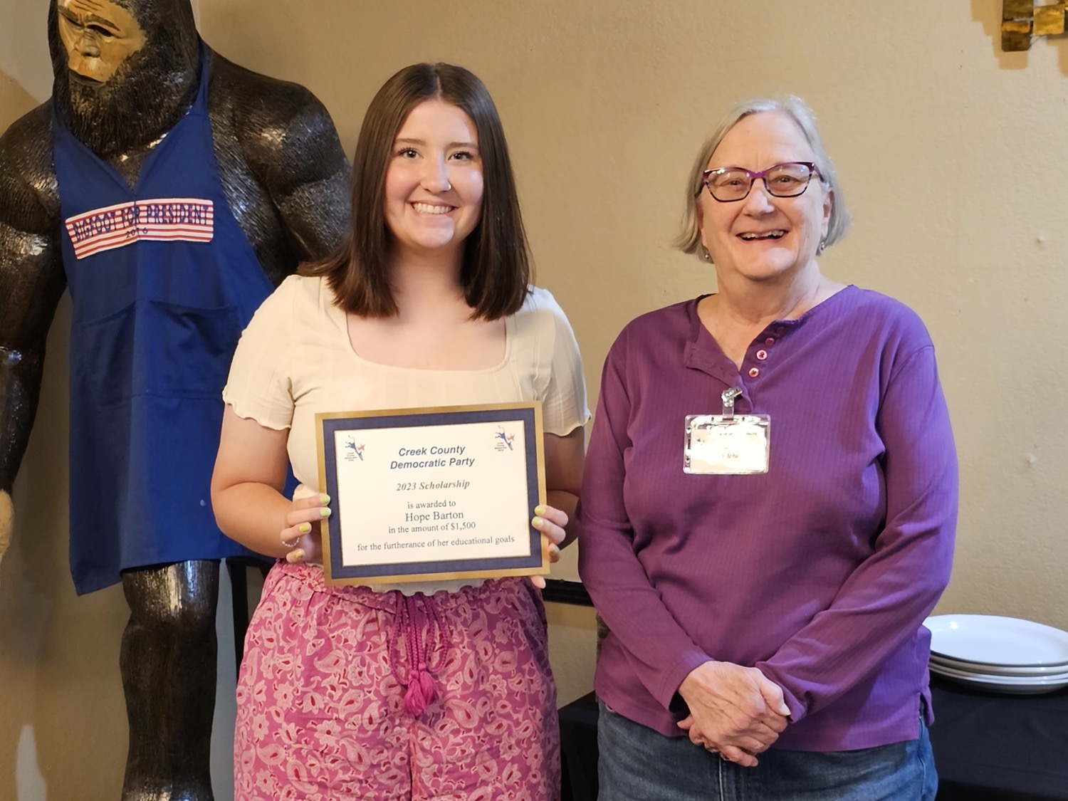 Hope Barton is the recipient of Creek Co. Democrats Scholarship ...