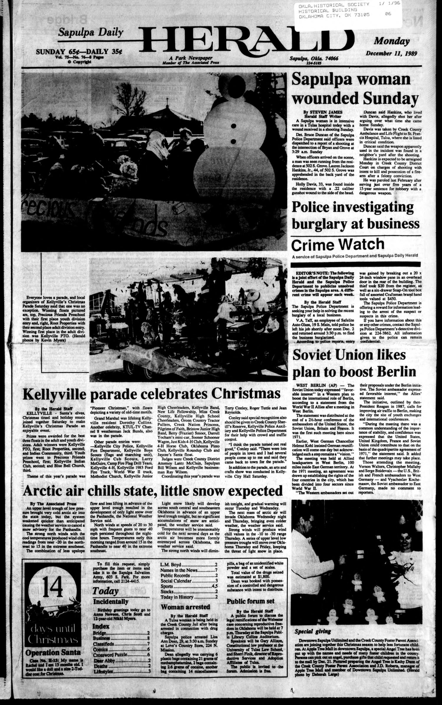 Spotlight on Sapulpa: Headlines for December 11th – Sapulpa Times