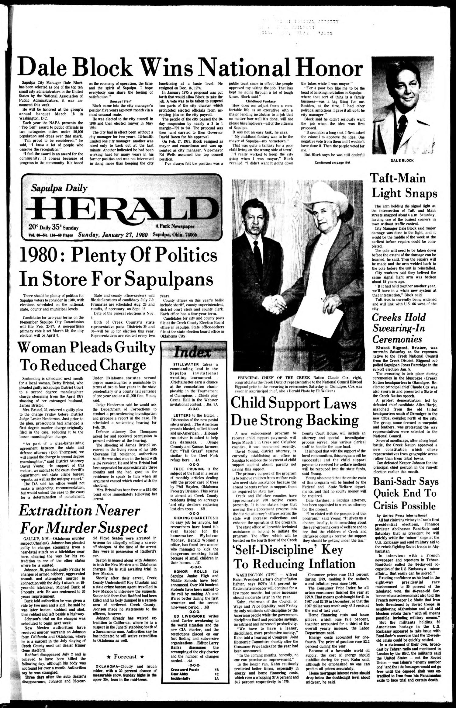 Spotlight on Sapulpa: Headlines for January 27th – Sapulpa Times