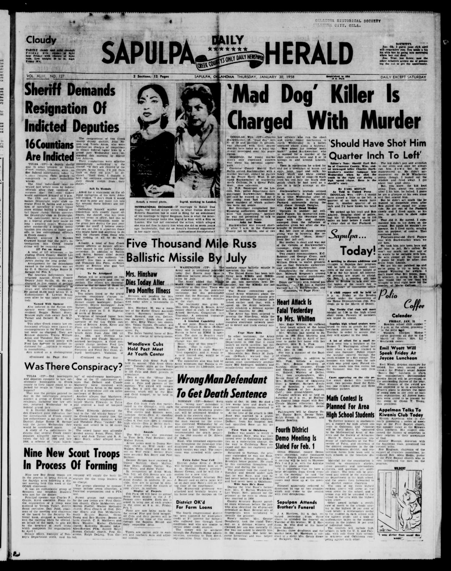 Spotlight on Sapulpa: Headlines for January 30th – Sapulpa Times