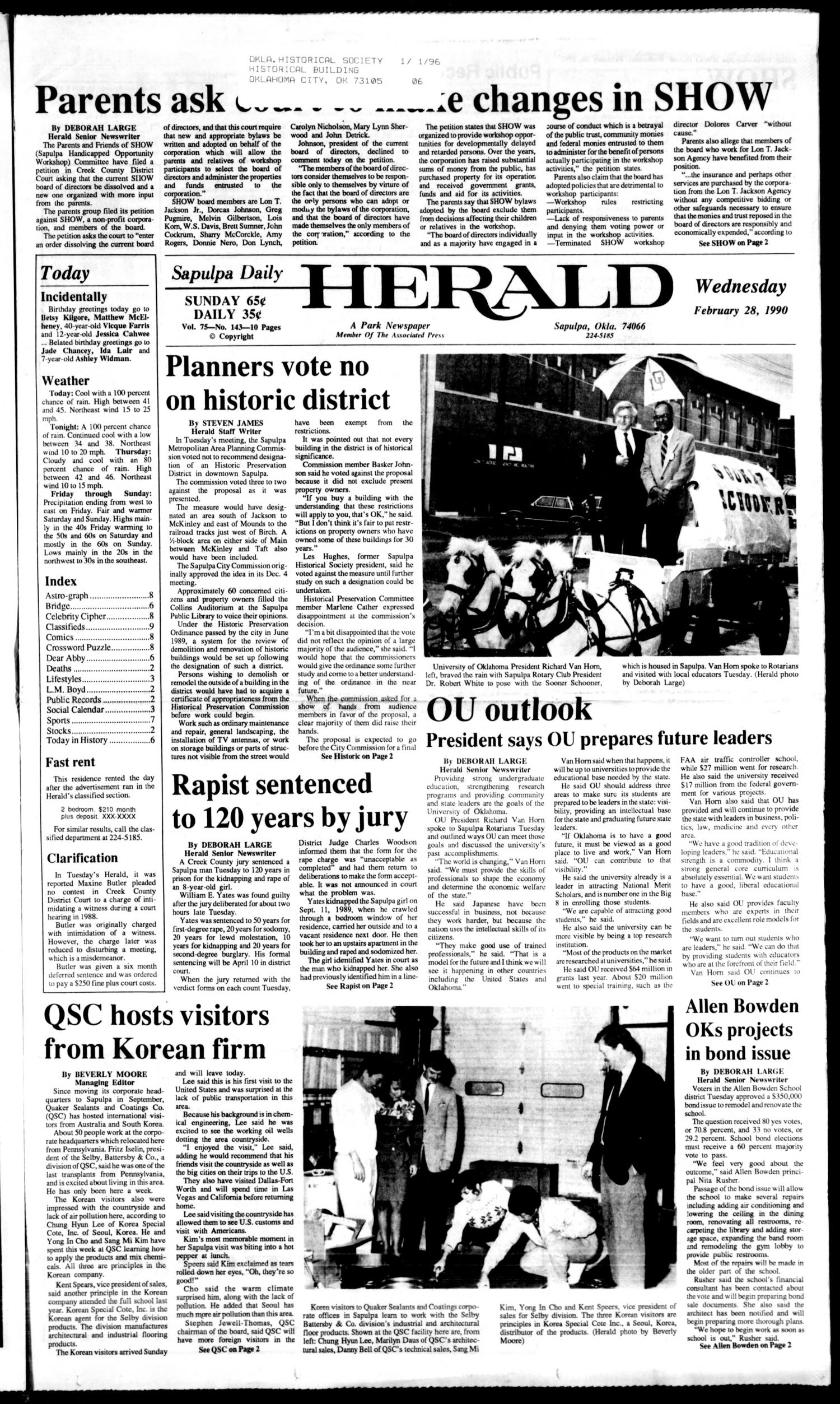 Spotlight on Sapulpa: Headlines for February 28th – Sapulpa Times