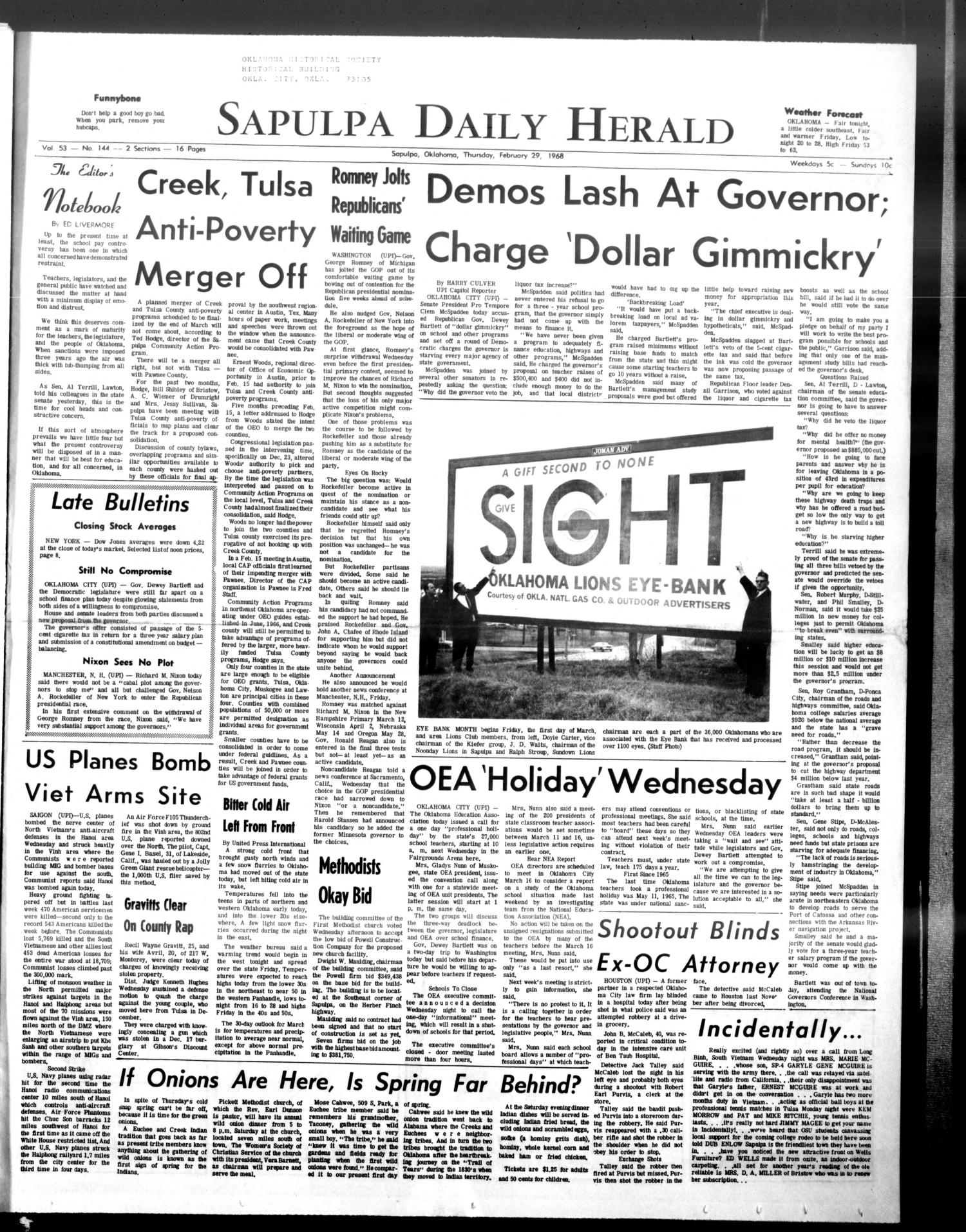 Spotlight on Sapulpa: Headlines for February 29th – Sapulpa Times